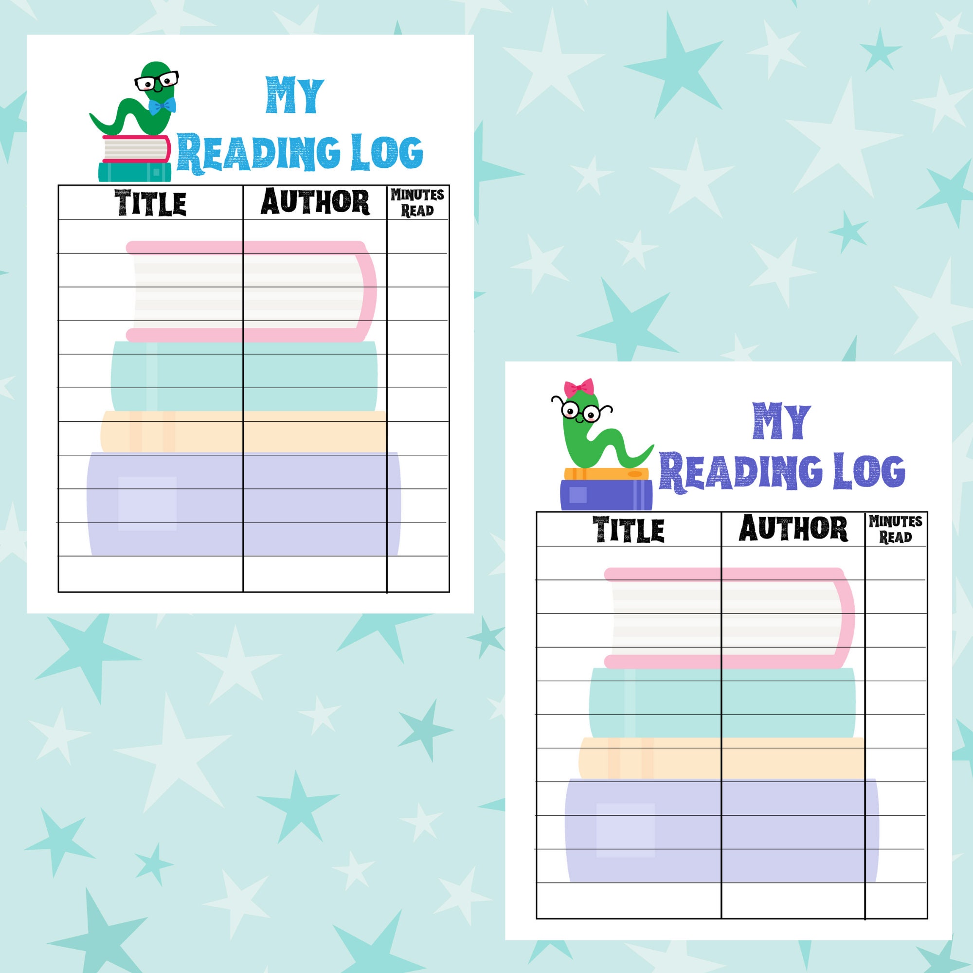 Reading Log for Kids | Printable Kids Reading Tracker | Printable ...