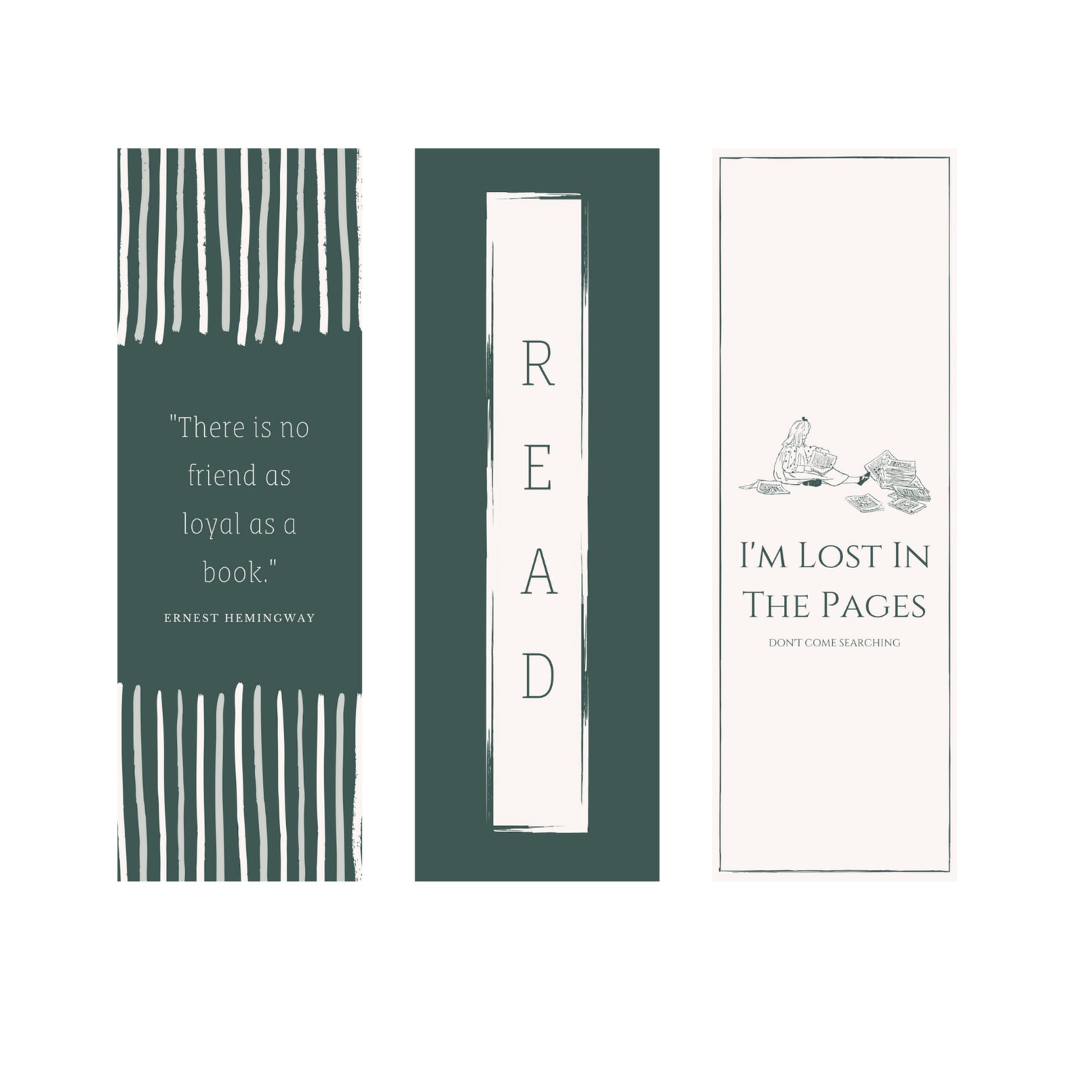 Reading Quote Bookmarks | Set of 6 | Digital Download | Printable ...