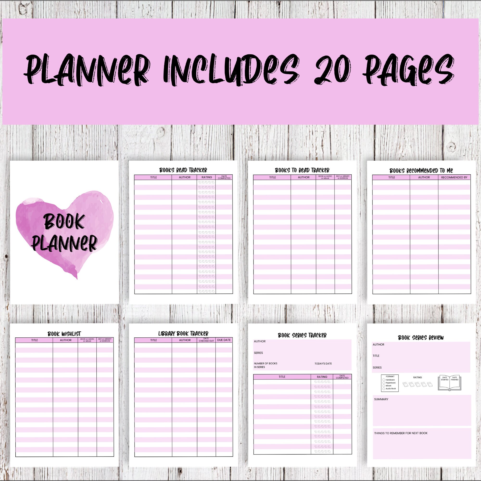 Book Planner Bundle - Reading Journal - Book Log - Reading Tracker - Etsy