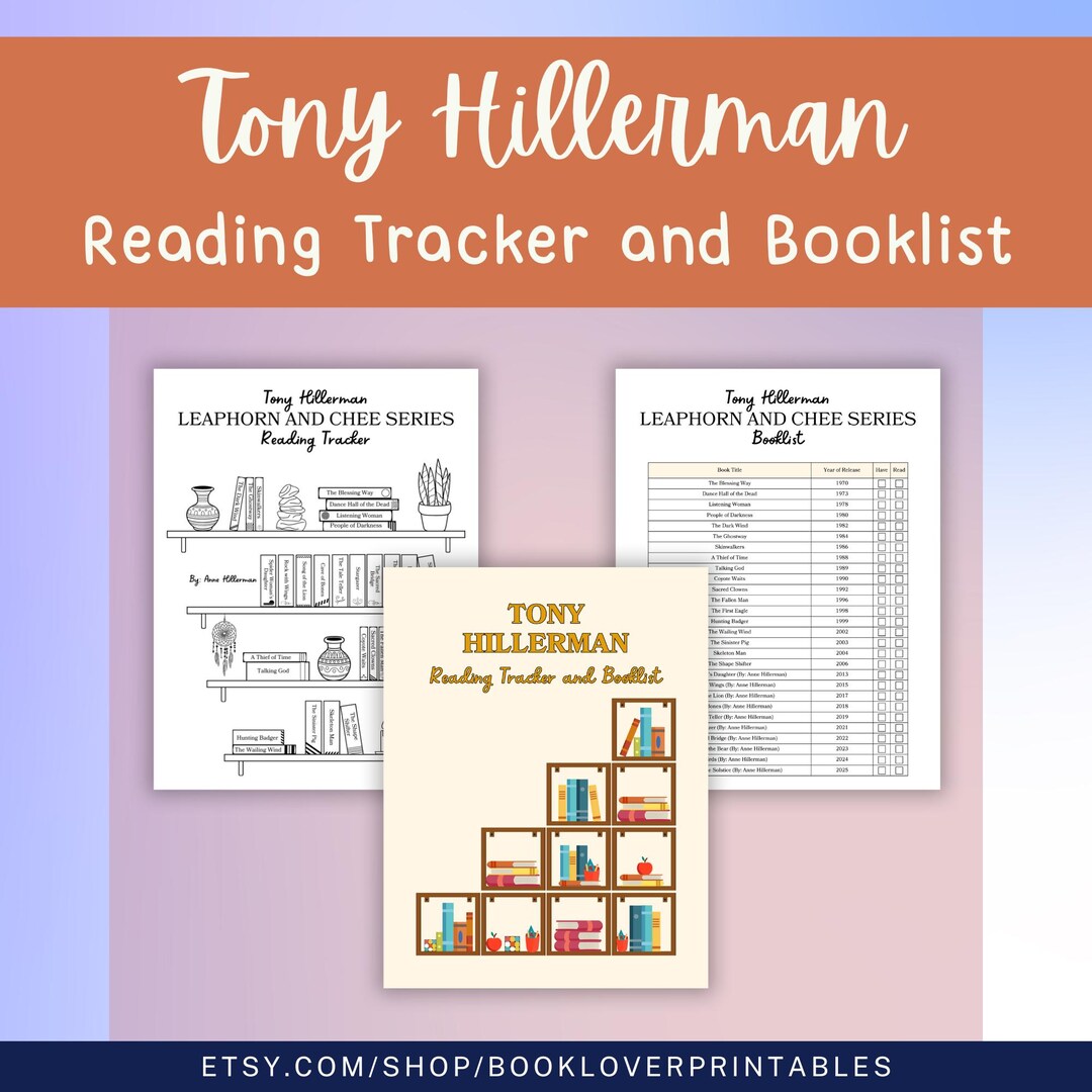 Tony Hillerman Reading Tracker Printable – Anne Hillerman Mystery ...
