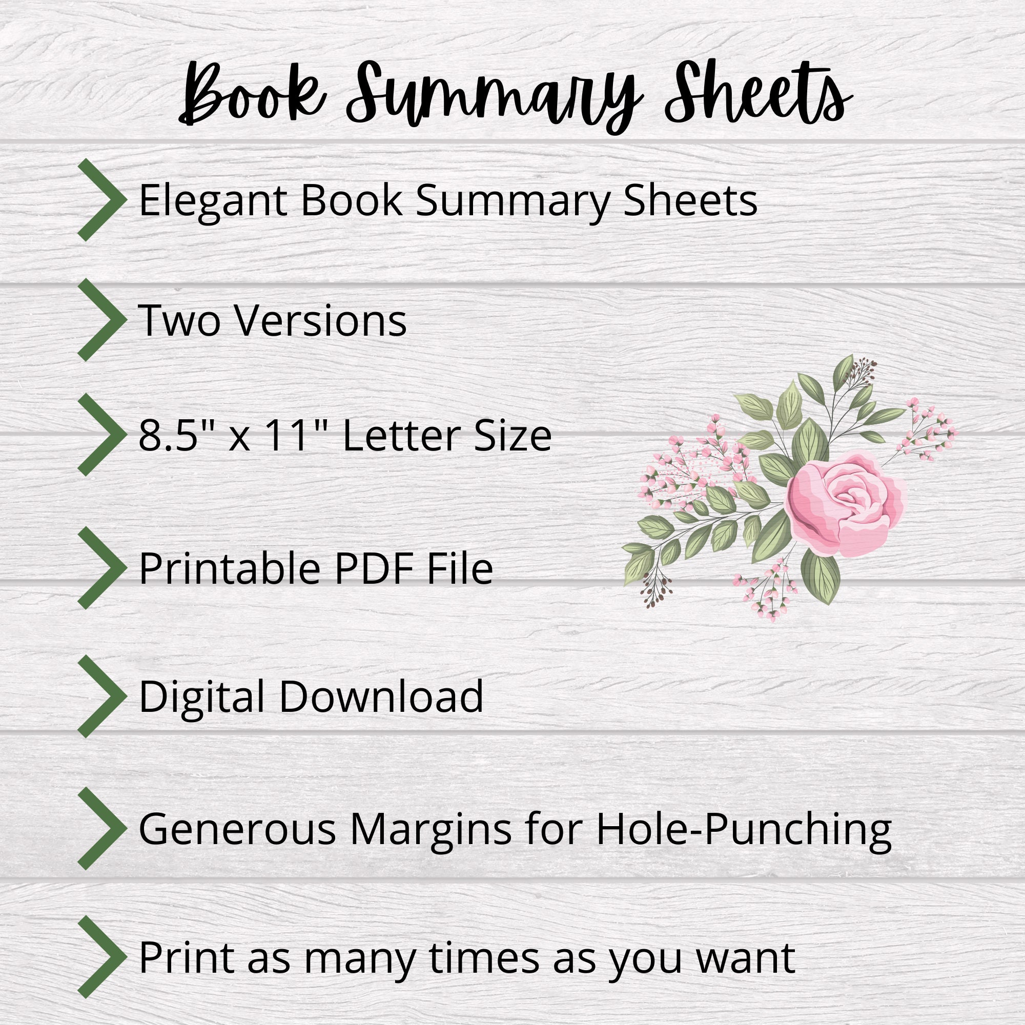 Book Summary Page, Reading Summary, Book Club Resource, Printable ...