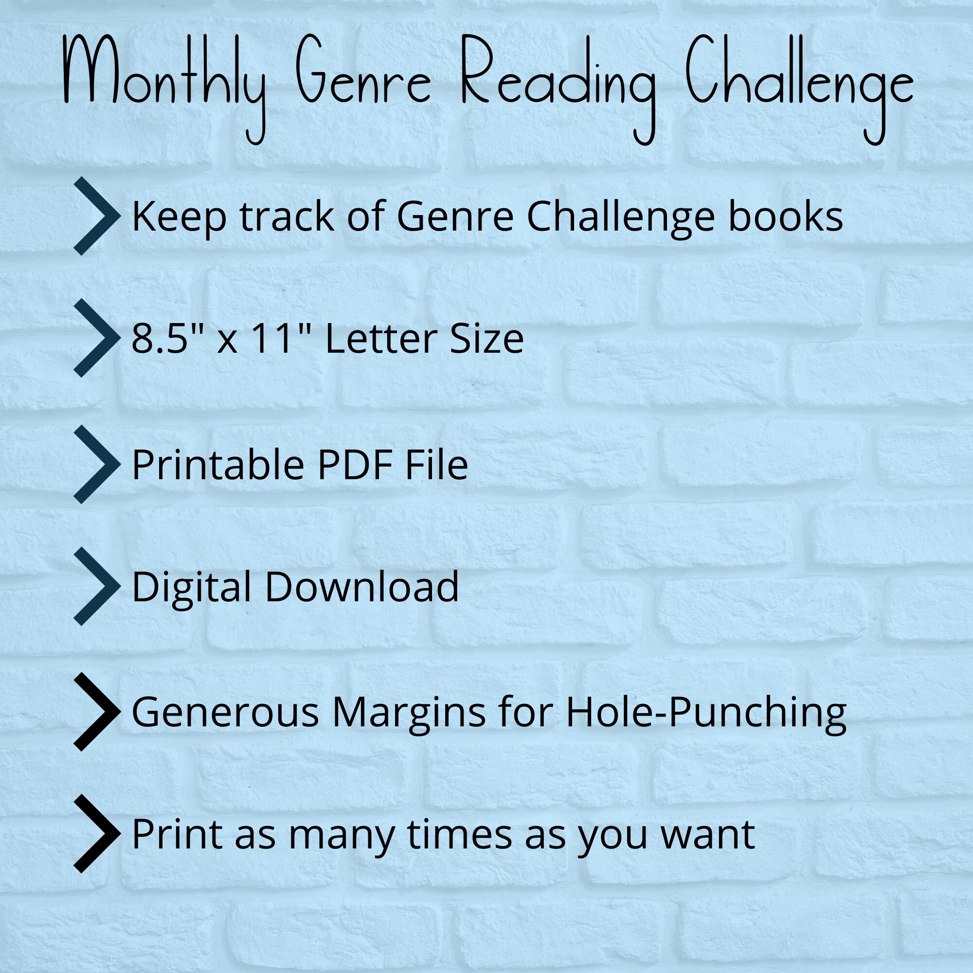 2025 Monthly Genre Reading Challenge Tracker ~ Book Tracker ~ Reading ...