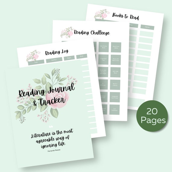 Book Planner Bundle Reading Journal Book Log Reading | Etsy