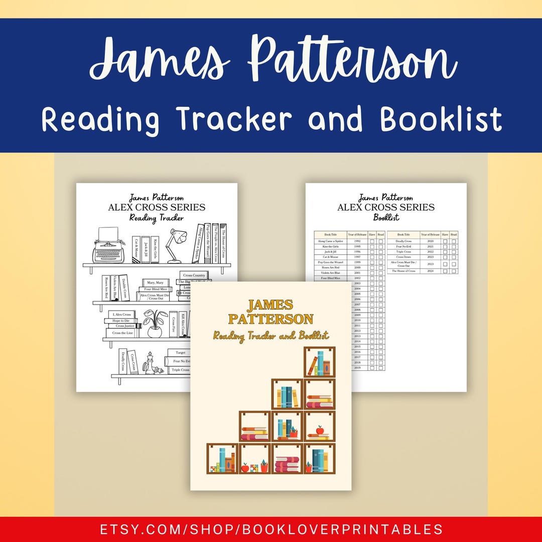James Patterson Reading Tracker Printable – Crime Booklist Log ...