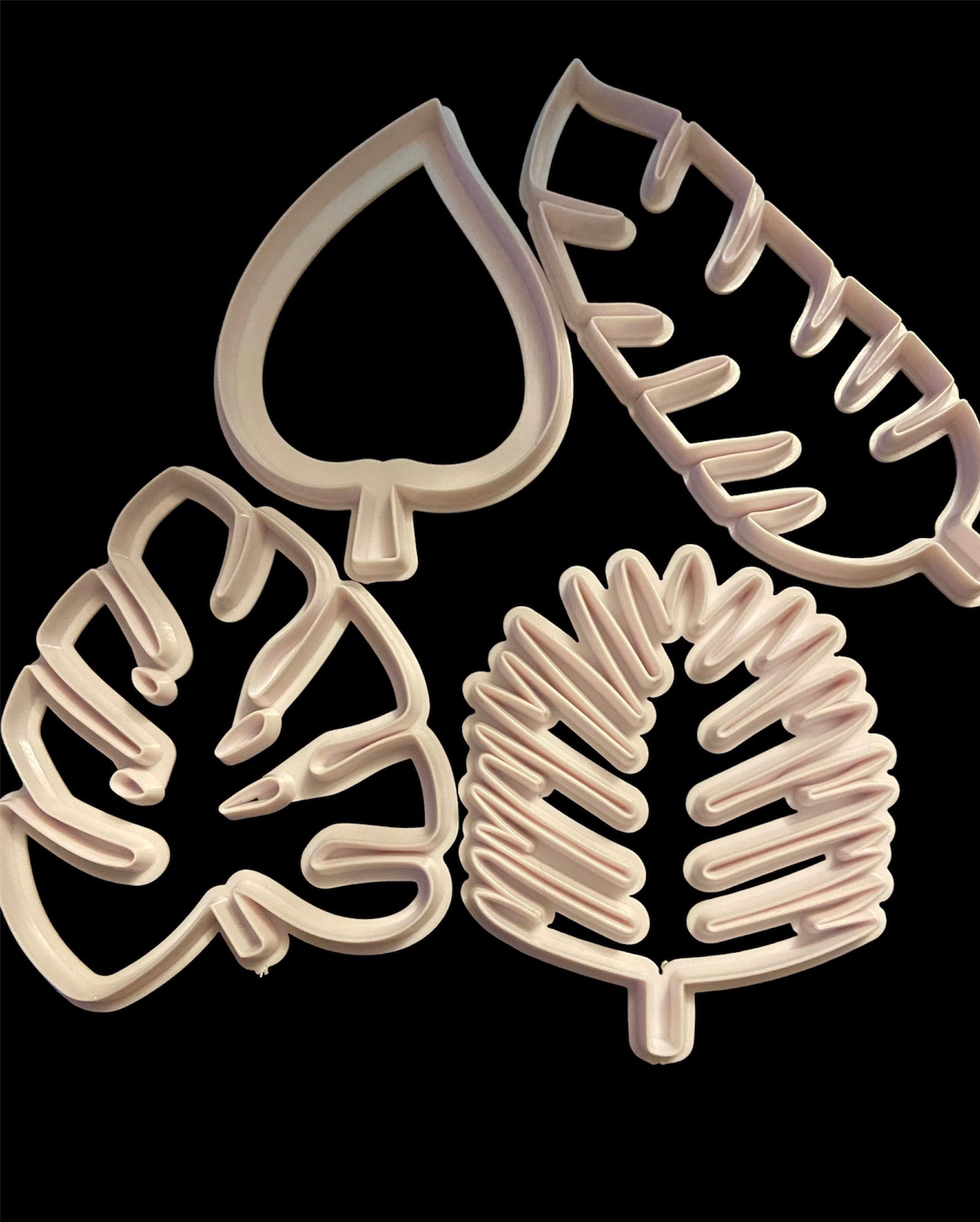 4 Piece Leaf Fondant Cutter Set - Etsy