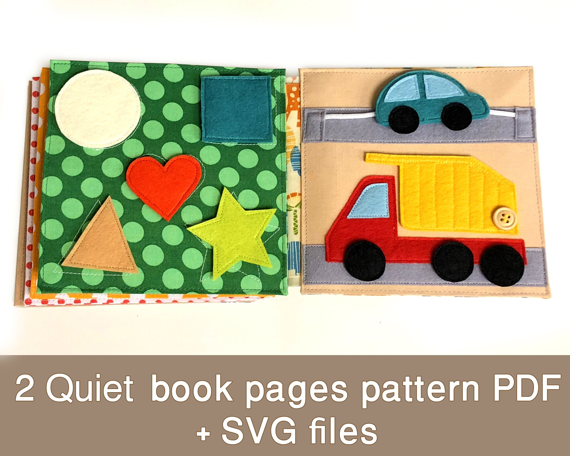 2 Quiet Book Pages Pattern PDF+SVG Files - Etsy