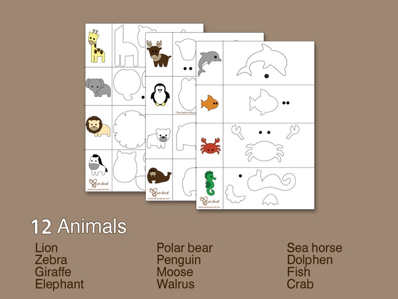 Animals Quiet Book busy Book Pattern باترون الكتاب - Etsy