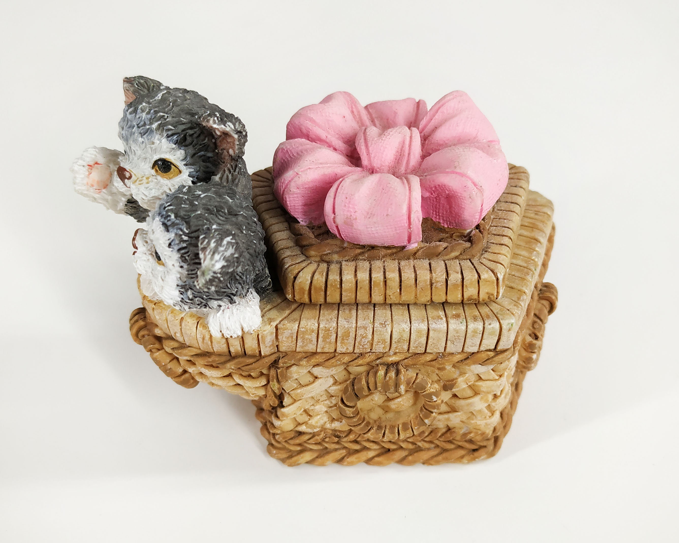 Vintage Cat Jewelry Box Ceramic Ring Box With Kittens From - Etsy