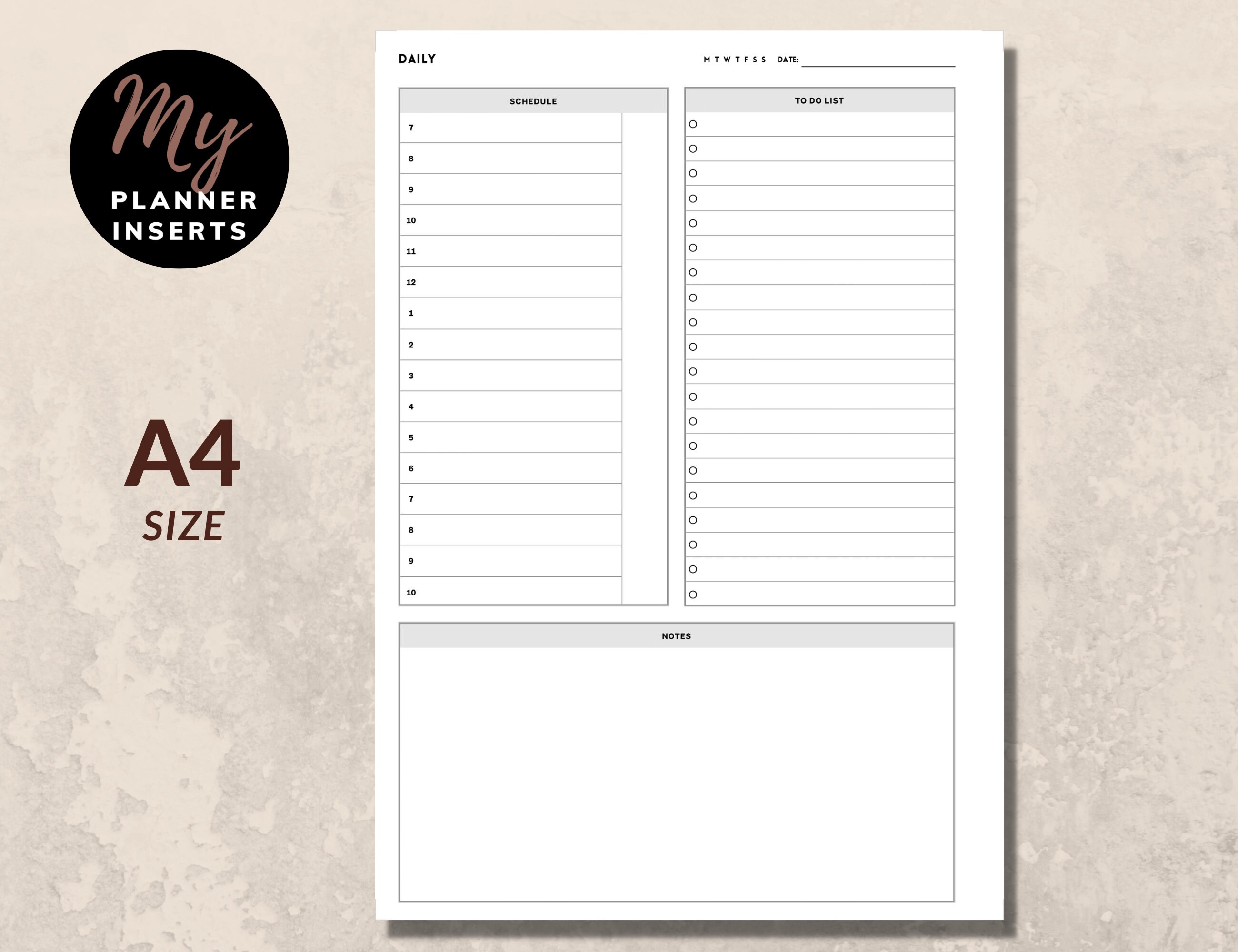 Daily Planner Printable, Daily Planner A4, Daily Planner Template ...