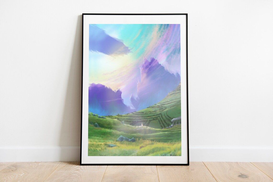 Magic Field Poster Fantasy Print Magic Field Print | Etsy