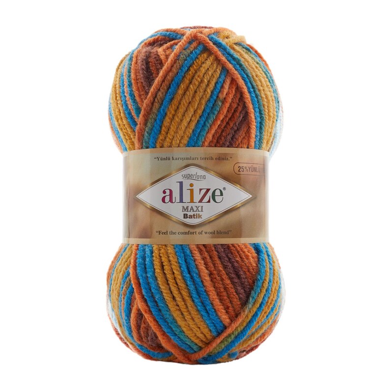 Alize Superlana Maxi Batik Yarn – Gradient Super Bulky Wool Acrylic ...