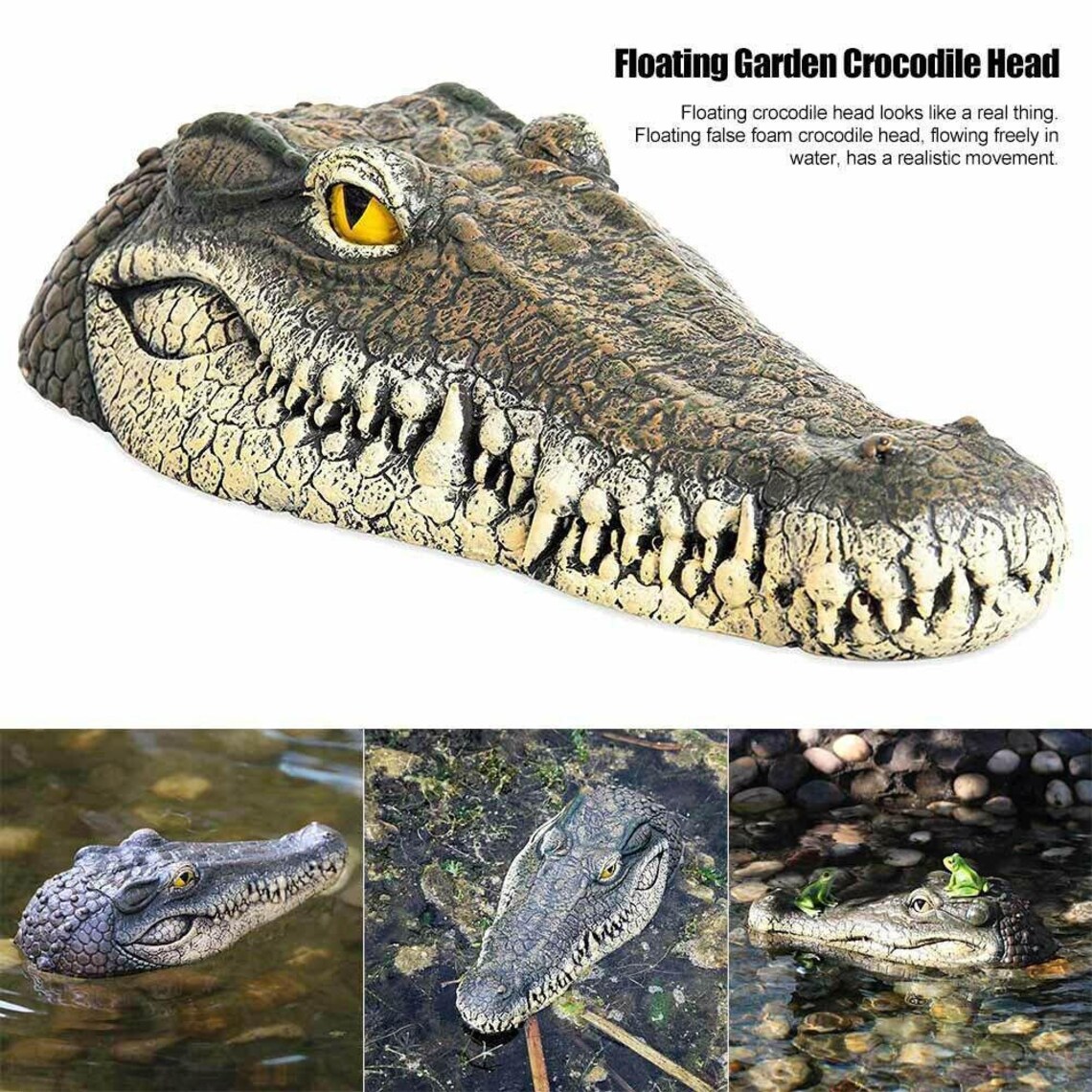 Floating Crocodile Alligator Head Pool Pond Garden - Etsy
