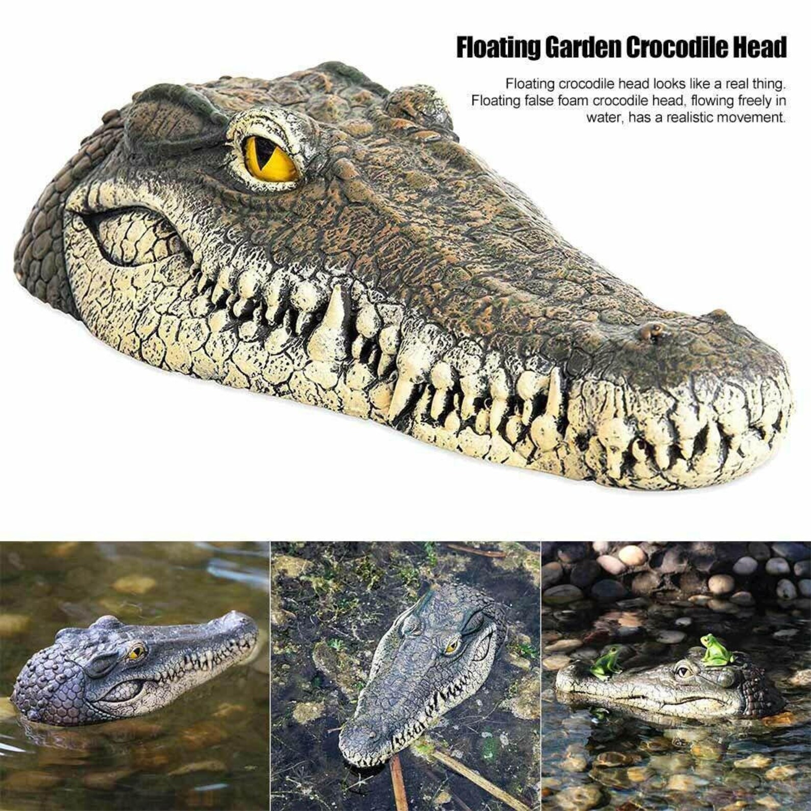 Floating Crocodile Alligator Head Pool Pond Garden - Etsy