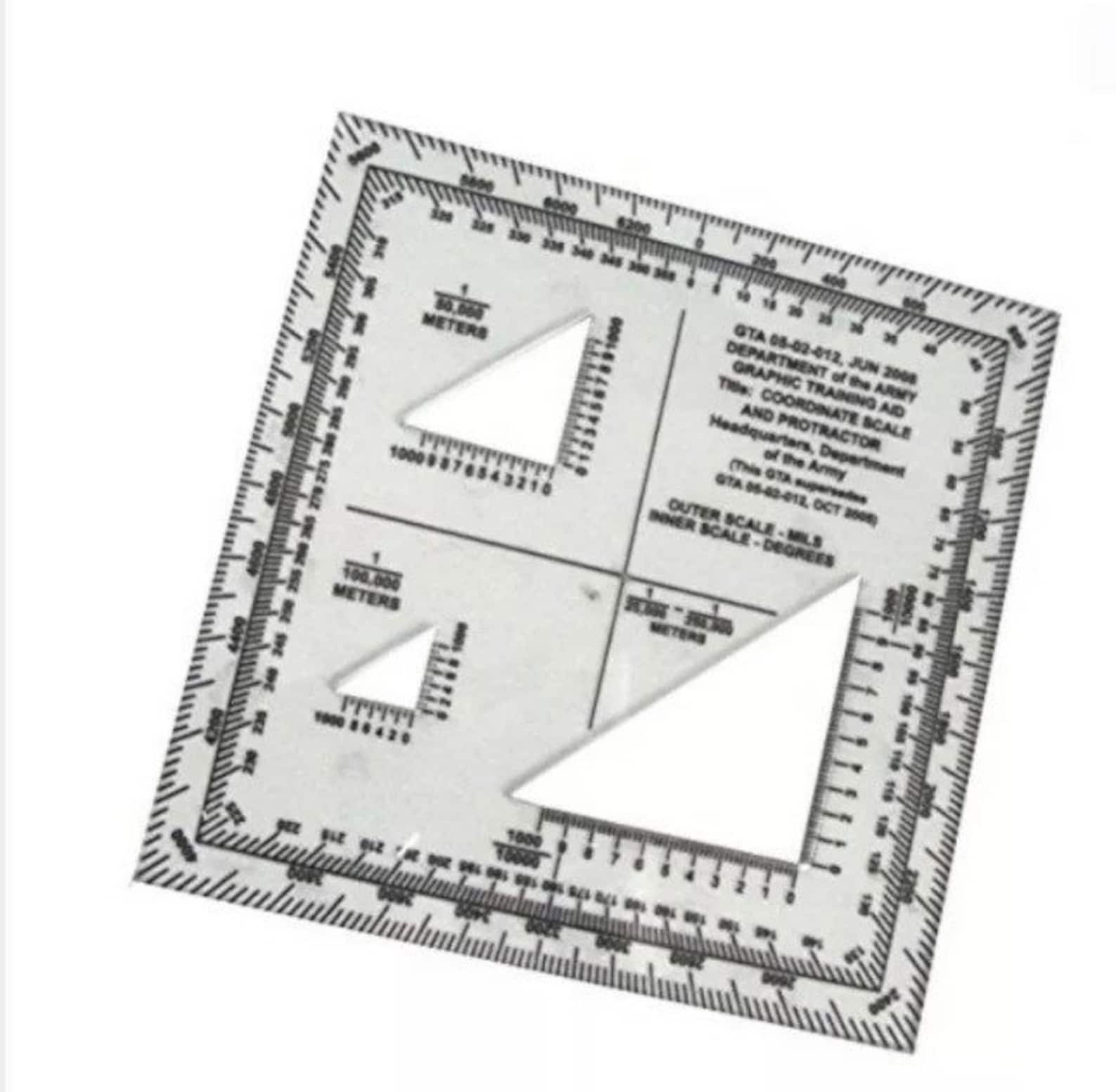 Super GTA Topographic Map Scale & Protractor Military UTM/MGRS Reader ...