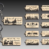 Wood Keychain - Etsy