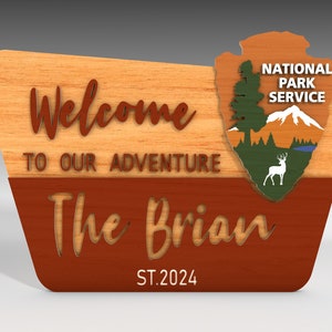 National Park Service Welcome Sign Svg, National Park Hiker Gift, NPS ...