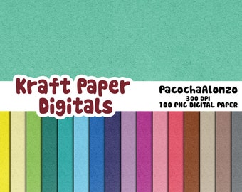 Kraft Digital Paper - Etsy