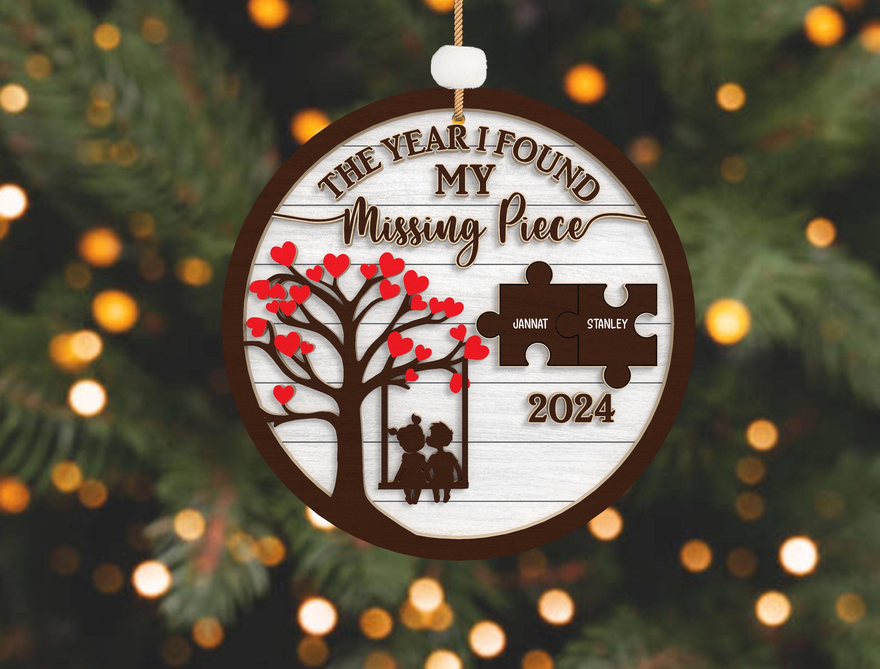 2024 My Missing Piece Ornament Svg, Merry Christmas Lasercut File Svg ...