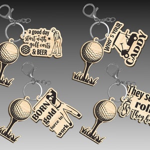 Funny Golf Keychain Lasercut Svg Bundle, Golf Quotes and Sayings Svg ...