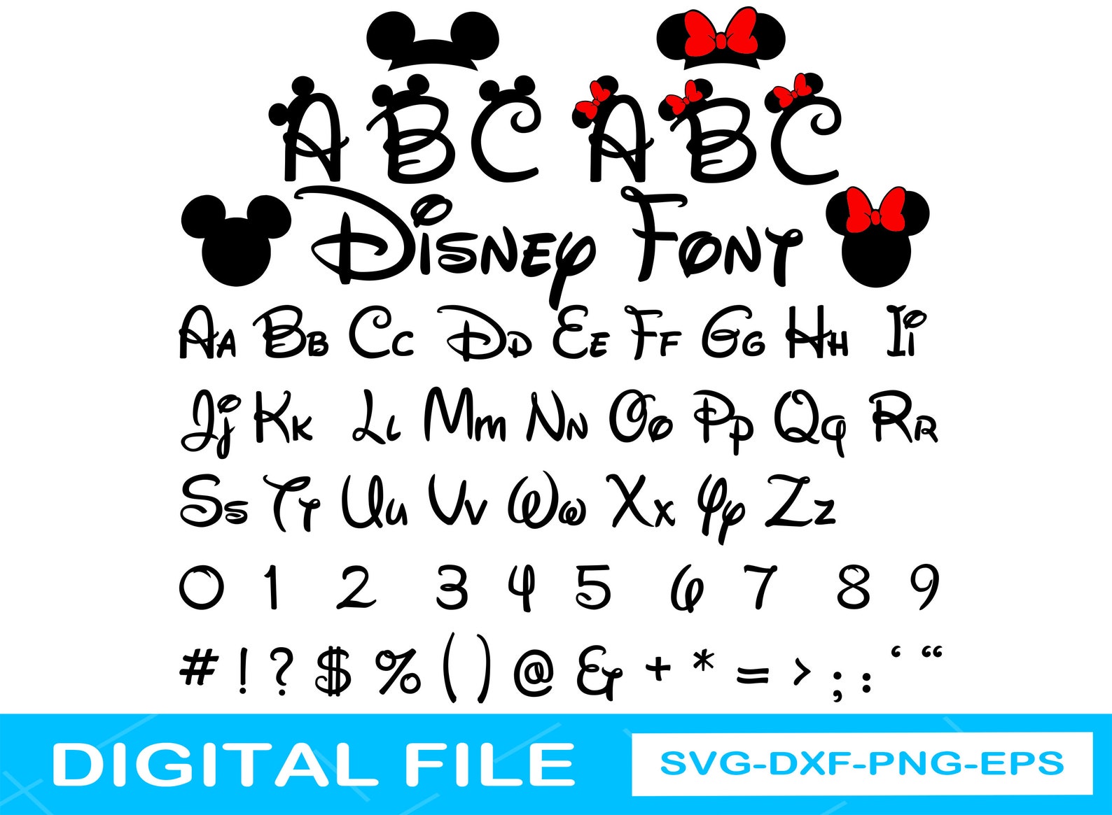 Fuente de Disney SVG Disney Alphabet SVG Disney Font Svg | Etsy