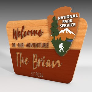 National Park Service Welcome Sign Svg, National Park Hiker Gift, NPS ...