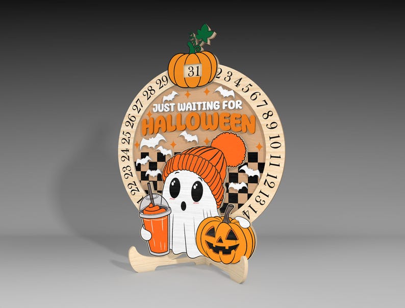 Halloween Countdown Laser Cut Files Svg, Ghots Halloween Calendar Svg ...