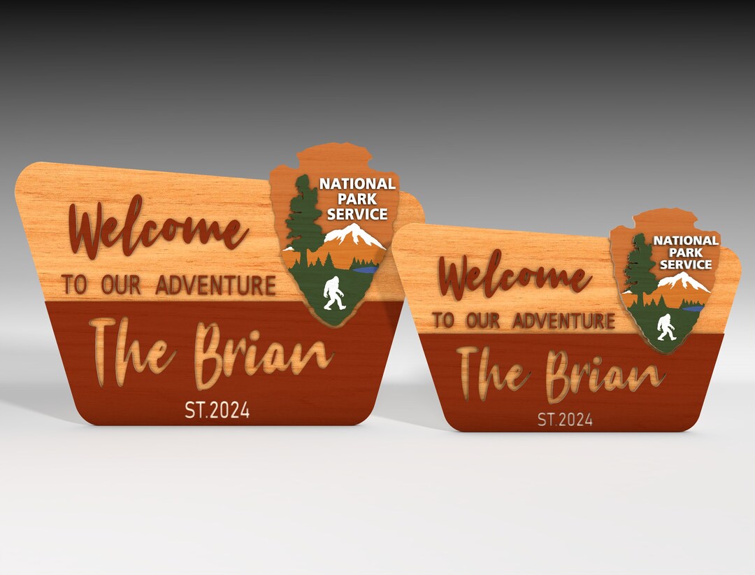 National Park Service Welcome Sign Svg, National Park Hiker Gift, NPS ...