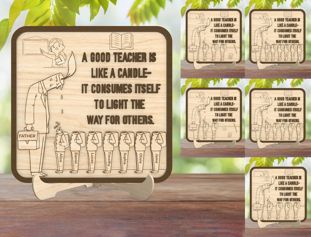 Personalized Candle Table Sign Teacher, Thank You Teacher Gifts, Table ...