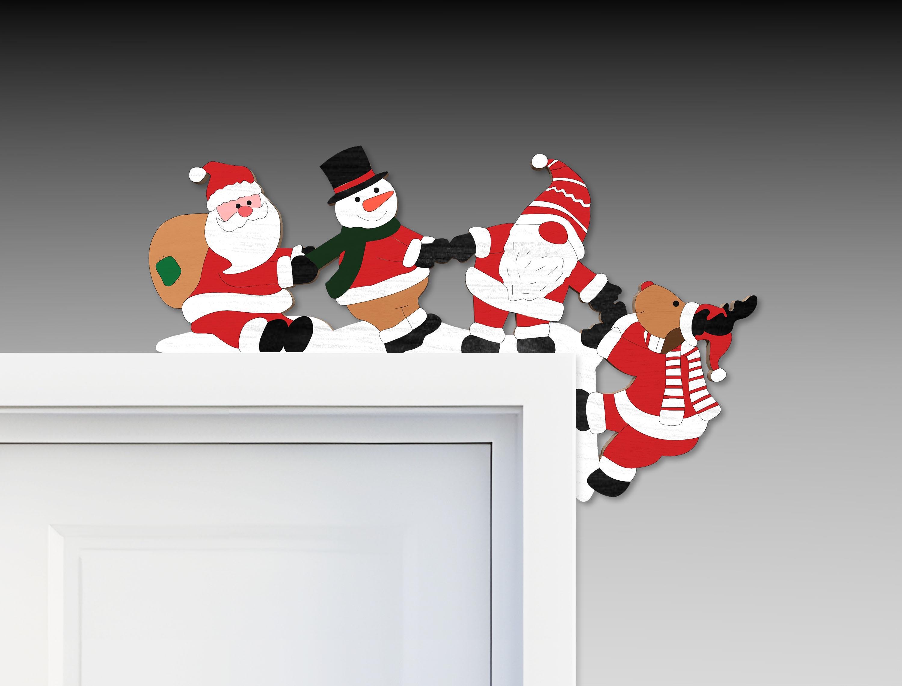 Christmas Door Corners Svg, Christmas Door Corner Decoration,santa Door ...