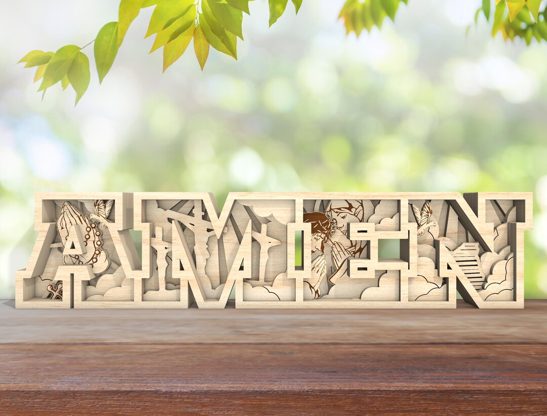 Multilayer Amen Story Jesus Standing Svg, Amen Svg, Jesus Svg ...
