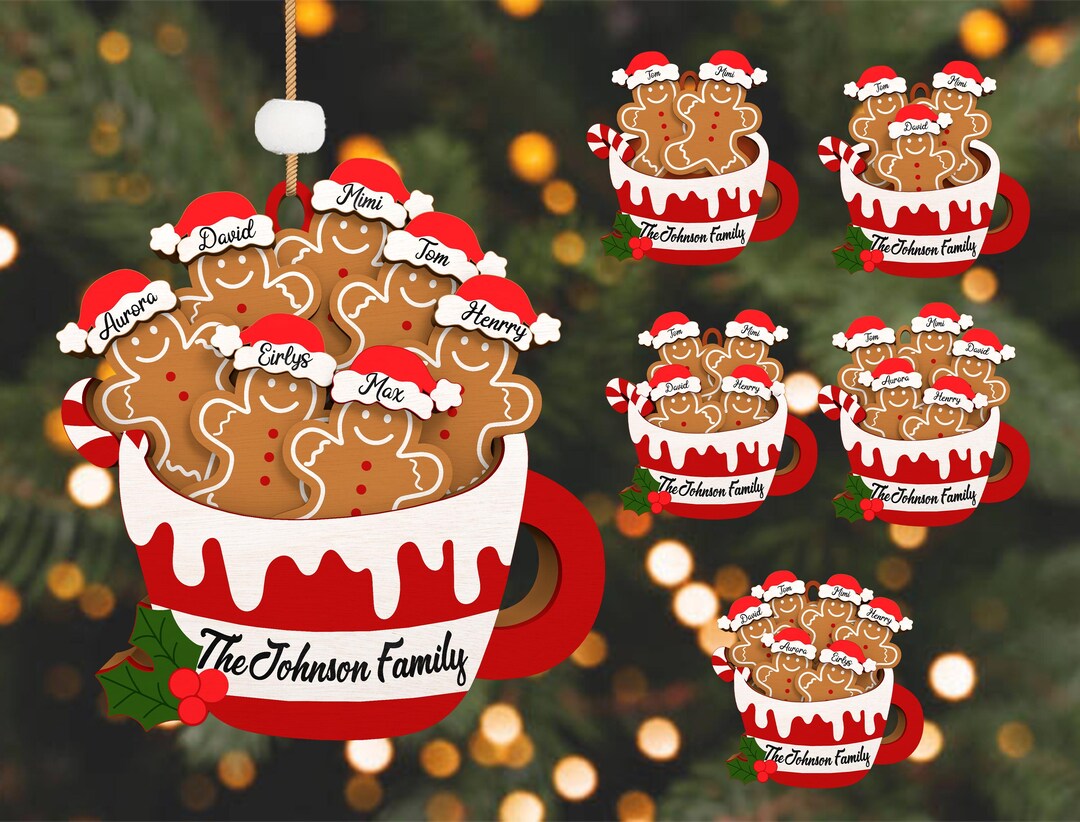 Personalized Christmas Family Name Svg, Lasercut File Svg, Gingerbread ...