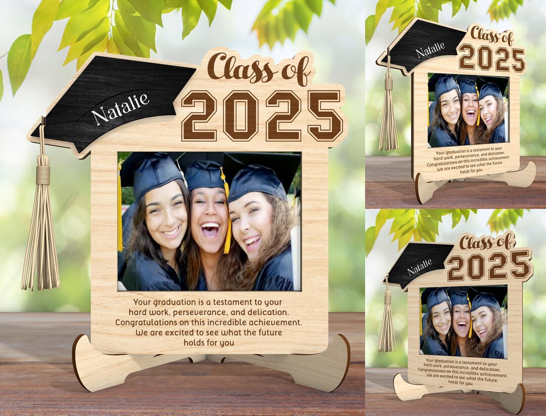 Class of 2025 Photo Frame Laser Cut SVG Bundle, Graduation Photo Frame ...