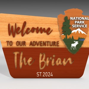 National Park Service Welcome Sign Svg, National Park Hiker Gift, NPS ...