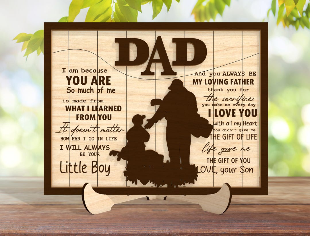 Fathers Day Sign SVG, Gift for Dad, Fathers Day Gifts Svg, Glowforge ...