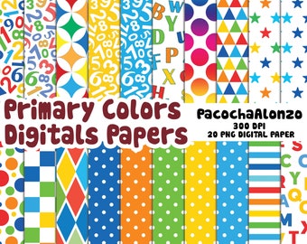 Primary Colors Paper - Etsy