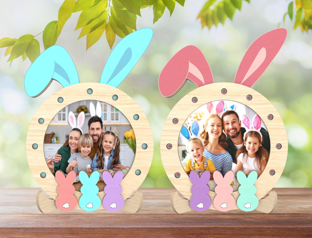 Photo Frame Child Bunny Egg Gift for Easter's Day Svg, Gift for ...