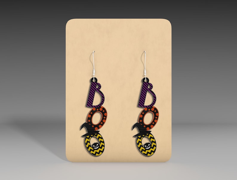 Boo Wood Halloween Earrings Svg ,gnome Earrings Svg,wood Earring Svg ...
