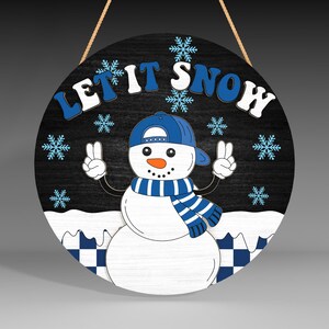 Funny Snowman Door Sign Lasercut File Svg, Let It Snow Svg,christmas ...