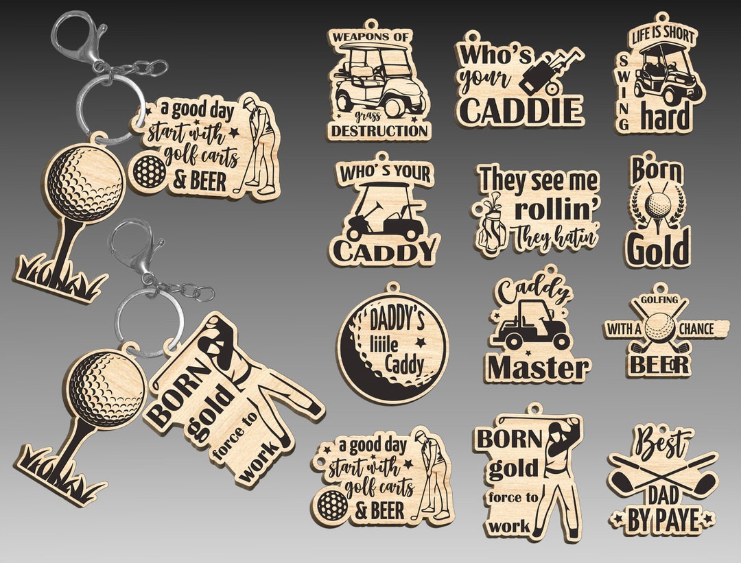 Funny Golf Keychain Lasercut Svg Bundle, Golf Quotes and Sayings Svg ...