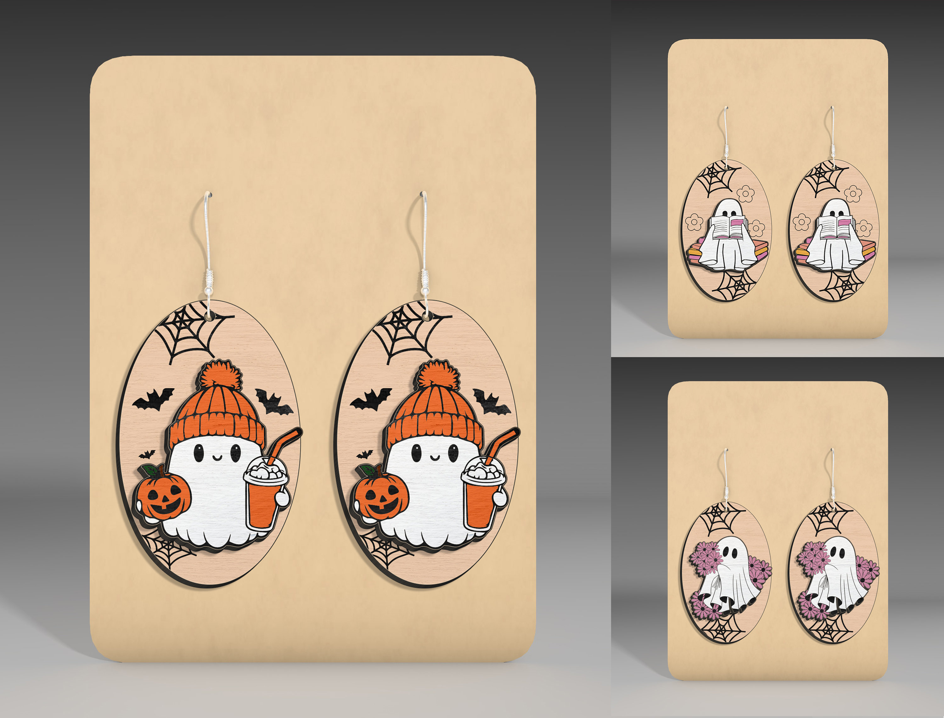 Halloween Earring Wood Laser Cut File Svg ,halloween Earrings Svg ,cute ...