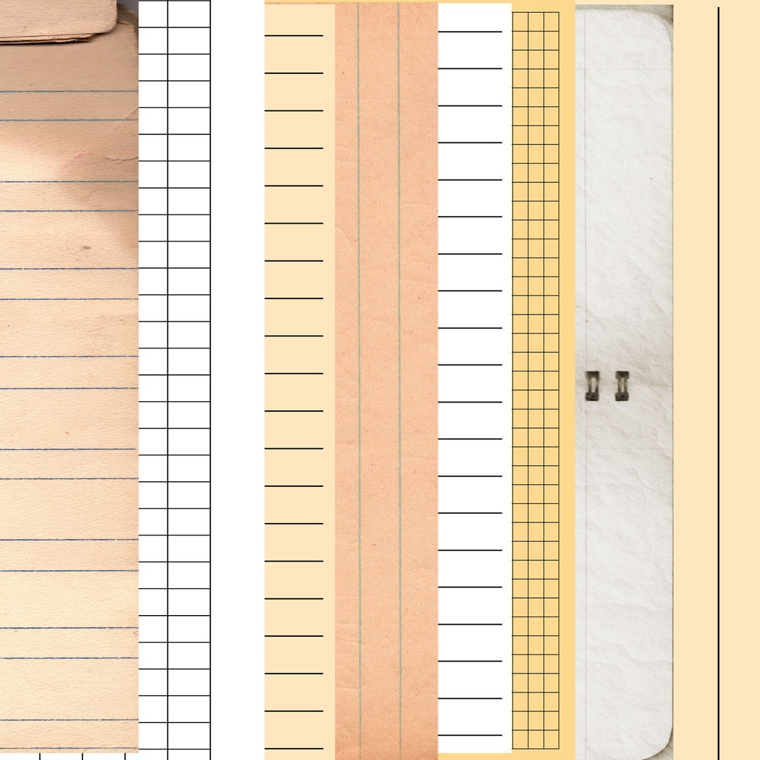 Lined Journal Paper, Backgrounds, Collage, Junk Journal - Etsy