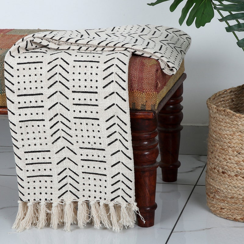 Throw With Tassels - Etsy