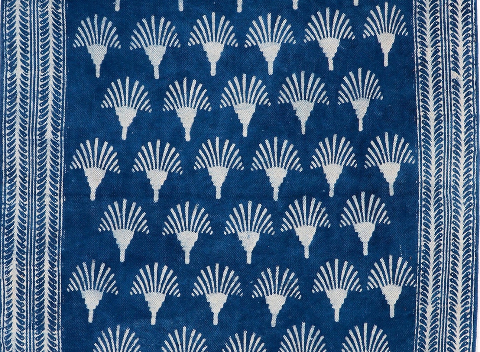 Natural Indigo Rug, Block Printed Rug, Cotton Area Rug, Home and Living ...