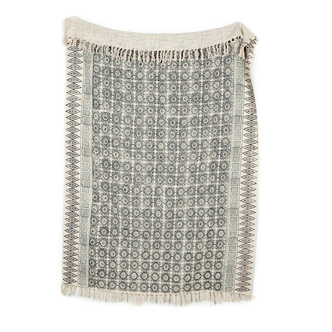 Block Printed Throw, Cotton Throw Blankets and Throws, Sofa Blanket - Etsy