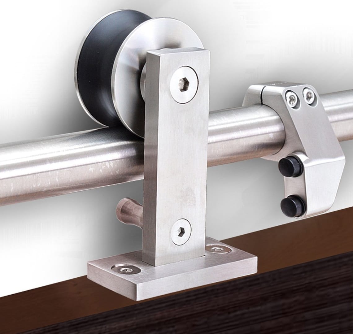 96 In. Stainless Steel Sliding Door Track and Hardware Set - Etsy
