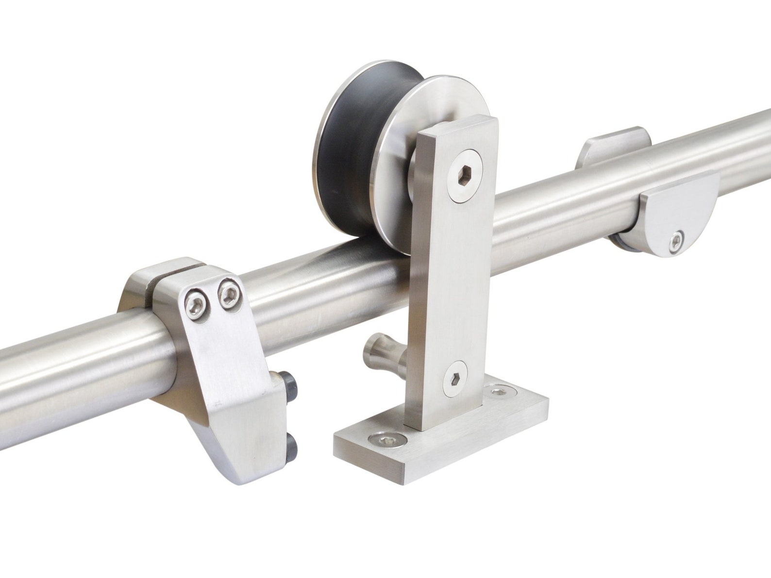 96 In. Stainless Steel Sliding Door Track and Hardware Set - Etsy