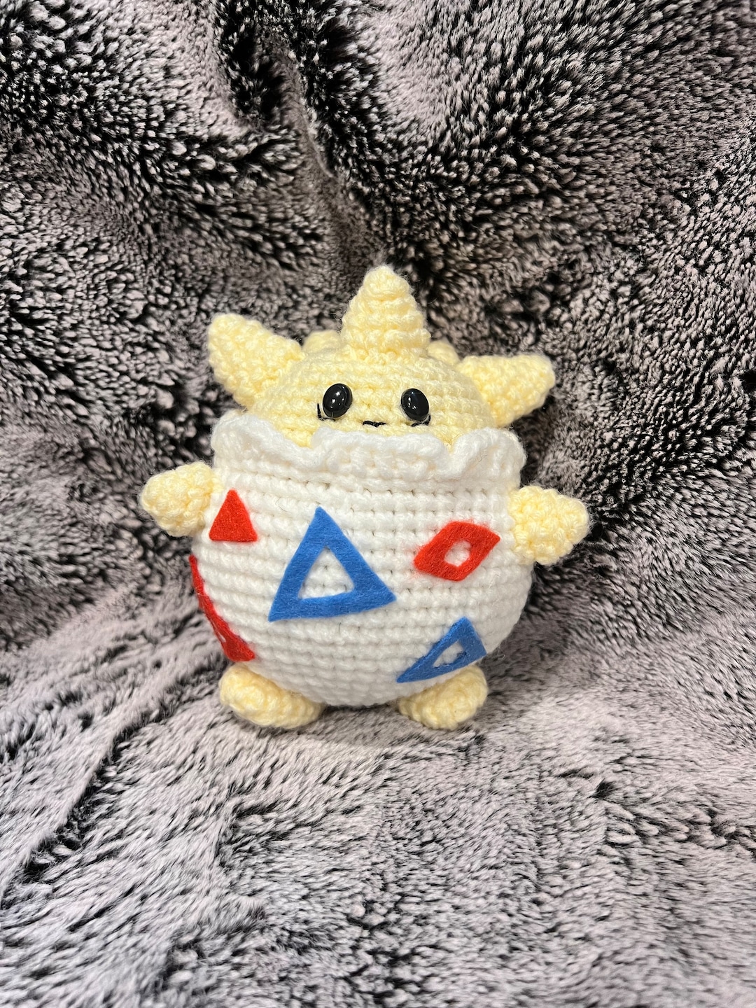 Handmade Crochet Togepi Plushie | Chubby Pokémon Toy - Etsy