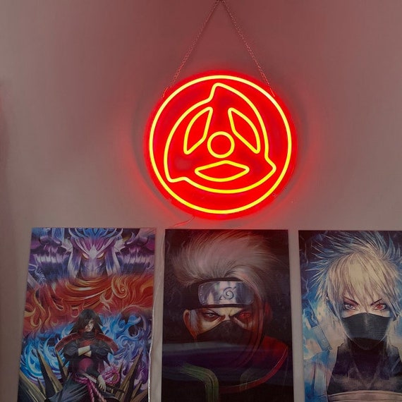 Japanese led lights Sharingan neon sign/ Anime neon sign wall decor ...