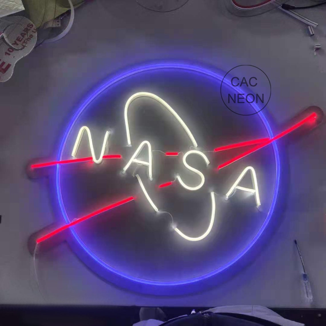 NASA Neon Sign Flex Led Neon Light Sign Led Text Home Room | Etsy
