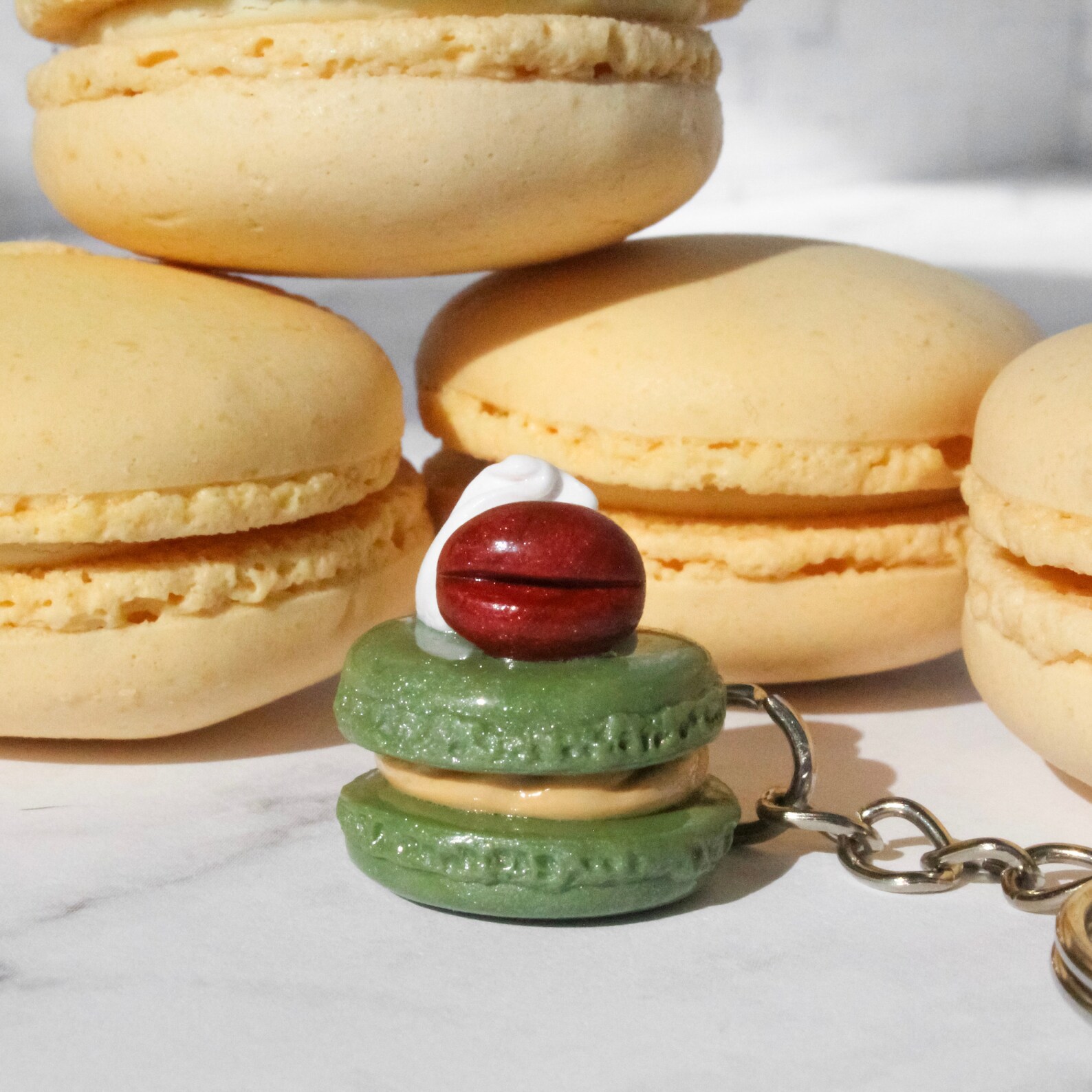 Handmade Macaron Keychain Polymer Clay Food Jewelry - Etsy